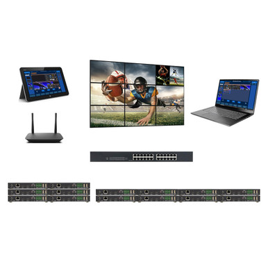 4K 30 Hz 6x8 AV Over IP POE Matrix Switch