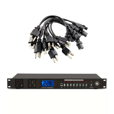 WolfPack Rack Mount 10 Outlet AC Power Sequencer Conditioner
