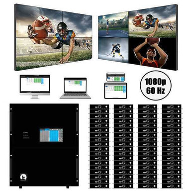 1080p 24x80 HDMI Matrix Switcher w/Video Wall Function over CAT6 to 450 ...