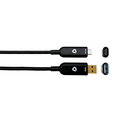 Kramer CP-AOCU32/AC-131 131ft USB 3.2 GEN–2 Optical USB–A (M) to USB–C ...