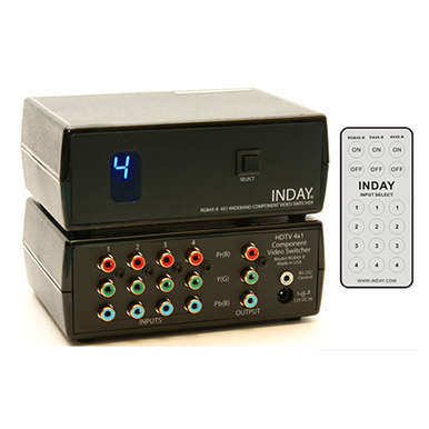 4x1 Component Video Switcher w/remote - 1080p