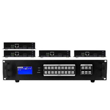 4K 7x4 HDMI Matrix Switcher over CAT6 with Apps, WolfPack