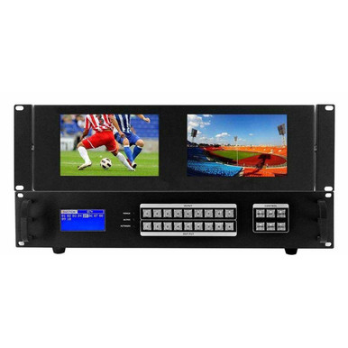 4K 8x8 HDMI Matrix Switcher w/Dual Monitors, WolfPack