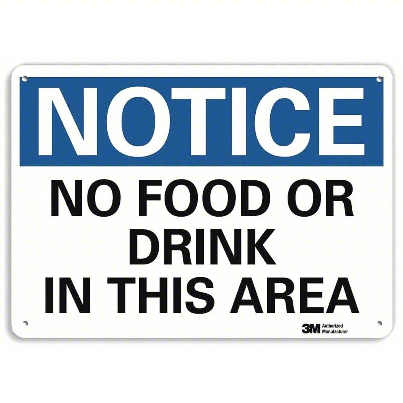 No Food or Drink Signage - Histology Connections