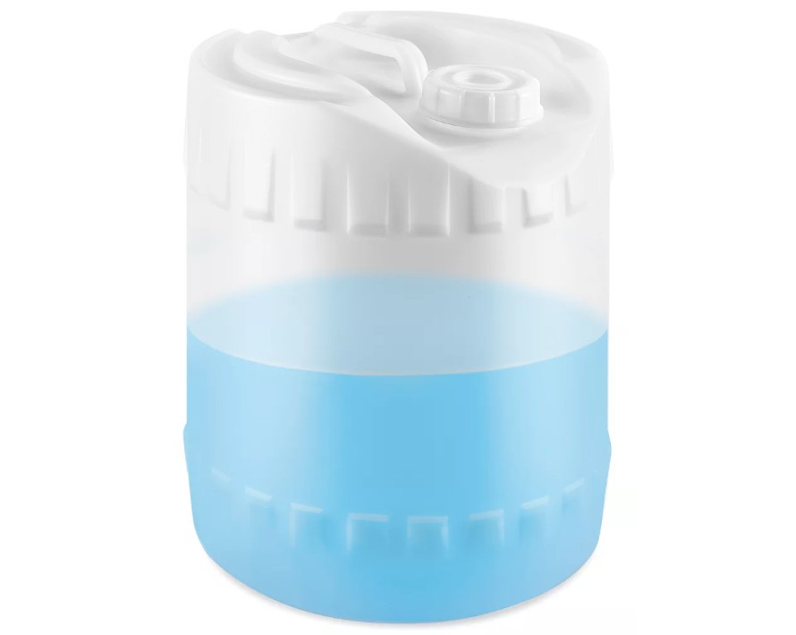 Closed Head Clear Polyethylene Waste Container - 5 Gallon