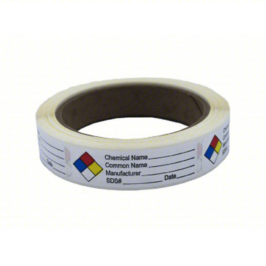 Hazardous Chemical Label - 250/PK - Histology Connections
