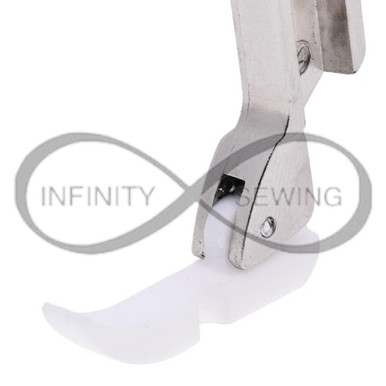 Teflon-Coated Right Cut Zip Foot For Industrial Lockstitch Sewing Machine