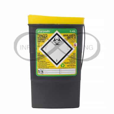 0.45 Liter Mini Sharps Container: Compact and Safe Disposal for Needles ...