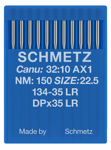 Schmetz 134-35 LR Size 150 Industrial Sewing Machine Needles (Pack of 10)