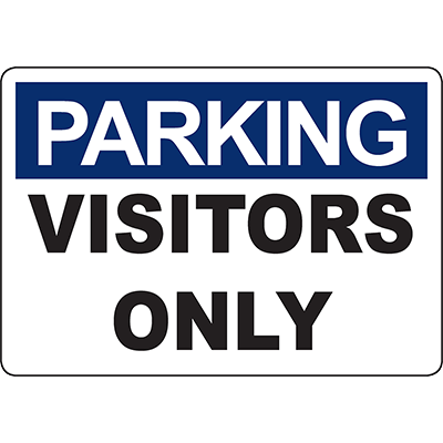 PARKING Visitors Only Sign - DuraLabel