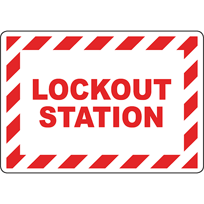 Lockout Station Sign - DuraLabel
