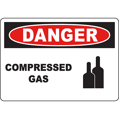 DANGER Compressed Gas Sign | Graphic Products