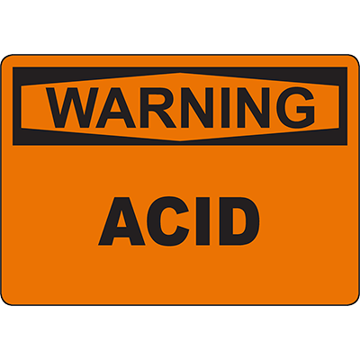 WARNING Acid Sign | Graphic Products