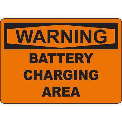 WARNING Battery Charging Area Sign - DuraLabel