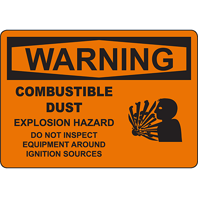 Warning Combustible Dust Explosion Hazard | Graphic Products