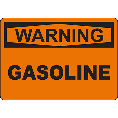 WARNING Gasoline Sign - DuraLabel