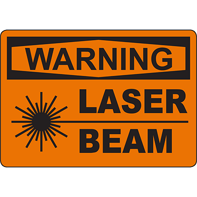 WARNING Laser Beam Sign - DuraLabel