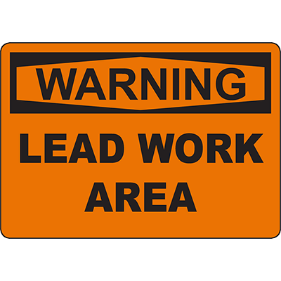 WARNING Lead Work Area Sign | Graphic Products