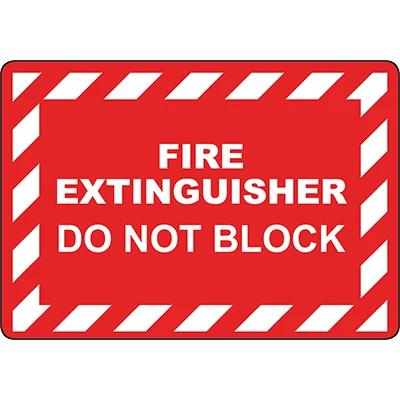 Fire Extinguisher Do Not Block Sign - DuraLabel