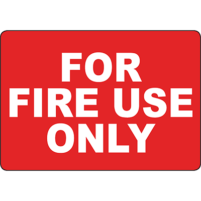 For Fire Use Only Sign - DuraLabel