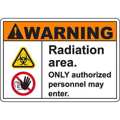 WARNING Radiation Area Sign - DuraLabel