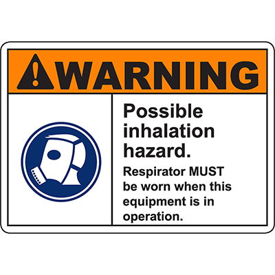 WARNING Possible Inhalation Hazard Sign | Graphic Products