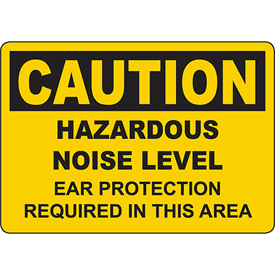 CAUTION Hazardous Noise Level Sign | Graphic Products
