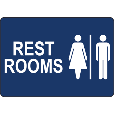 REST ROOMS SIGN - DuraLabel