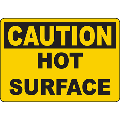 CAUTION Hot Surface Sign - DuraLabel