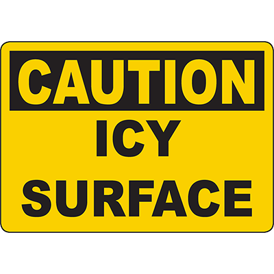 Icy Caution Slippery