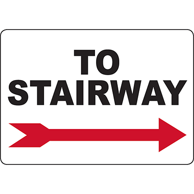 To Stairway Right arrow Sign | Graphic Products
