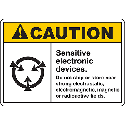 CAUTION Sensitive Electronic Devices Sign - DuraLabel