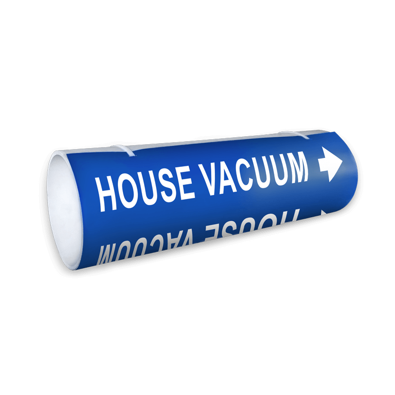 Blue House Vacuum Pipe Marker | DuraLabel