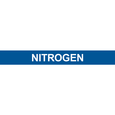 Blue Nitrogen Pipe Marker - Nitrogen Gas Safety | DuraLabel