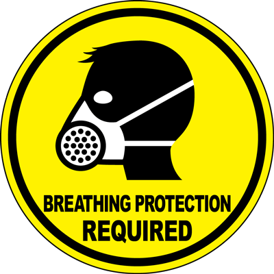 Breathing Protection Floor Sign | PPE Sign | DuraLabel