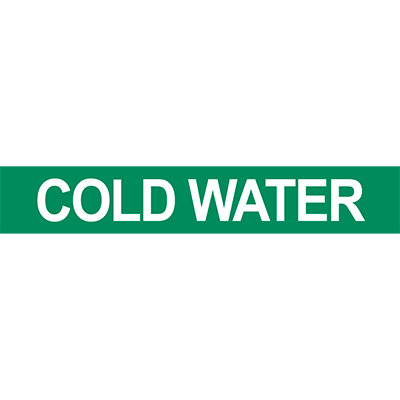 COLD WATER PIPE MARKER - DuraLabel