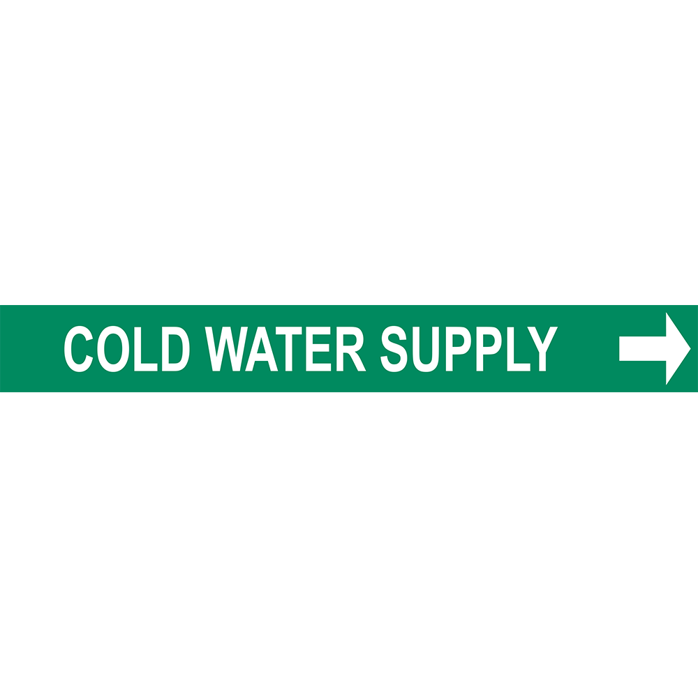 Cold Water Supply Pipe Marker | ANSI & ASME | DuraLabel