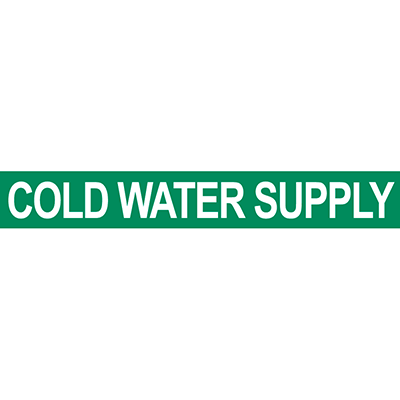 Cold Water Supply Pipe Marker | ANSI & ASME | DuraLabel