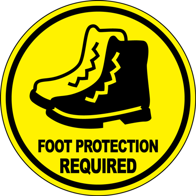 Foot Protection Floor Sign | PPE Sign | DuraLabel