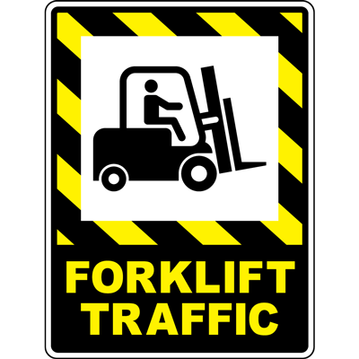 Forklift Traffic Floor Sign | Safety Sign | DuraLabel