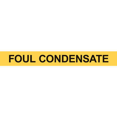 FOUL CONDENSATE PIPE MARKER - DuraLabel