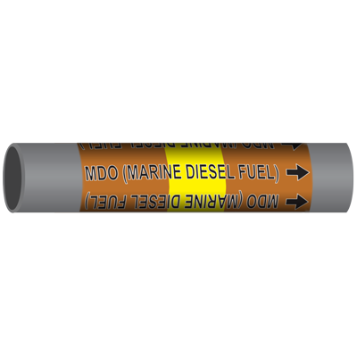 MDO (MARINE DIESEL FUEL) Marine Pipe Marker - DuraLabel
