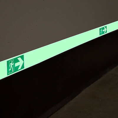 Glow in the Dark Floor Exit Markers | Wayfinding | DuraLabel