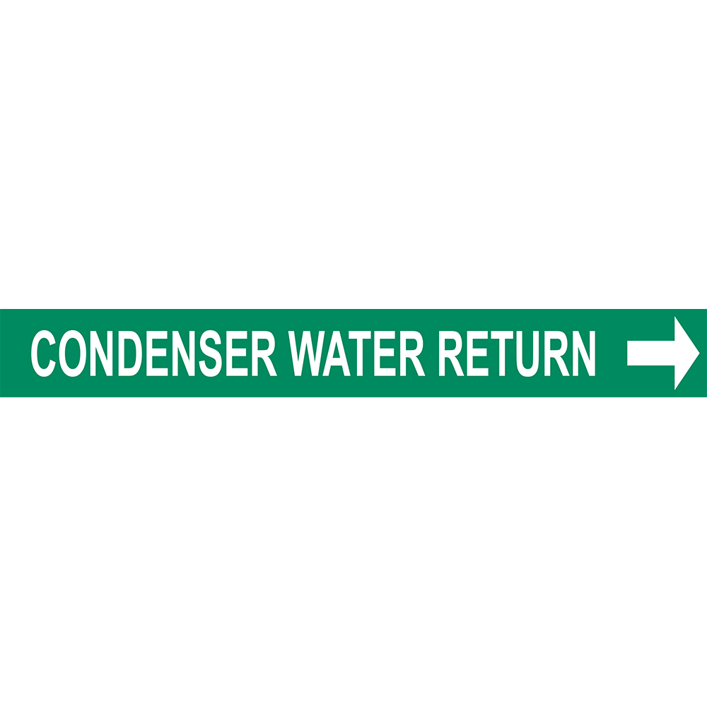 Condenser Water Return Pipe Marker | Pipe Label | DuraLabel