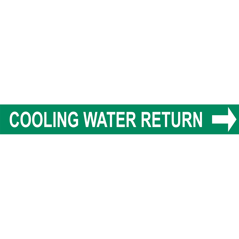 COOLING WATER RETURN PIPE MARKER - DuraLabel