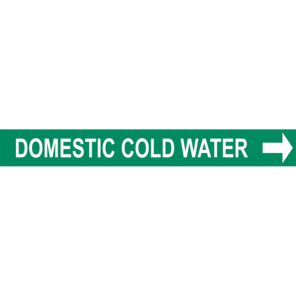 DOMESTIC COLD WATER PIPE MARKER - DuraLabel