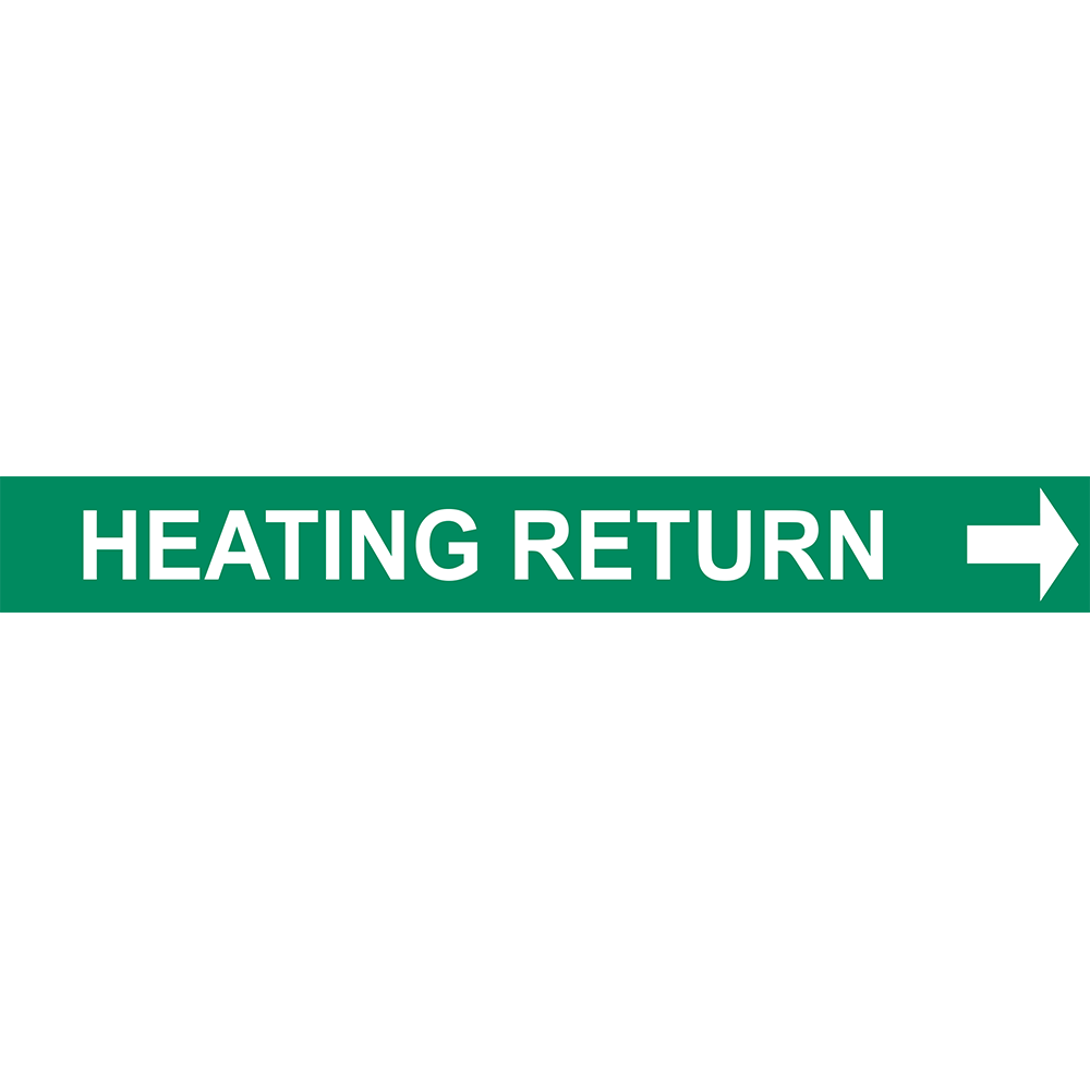 HEATING RETURN PIPE MARKER - DuraLabel