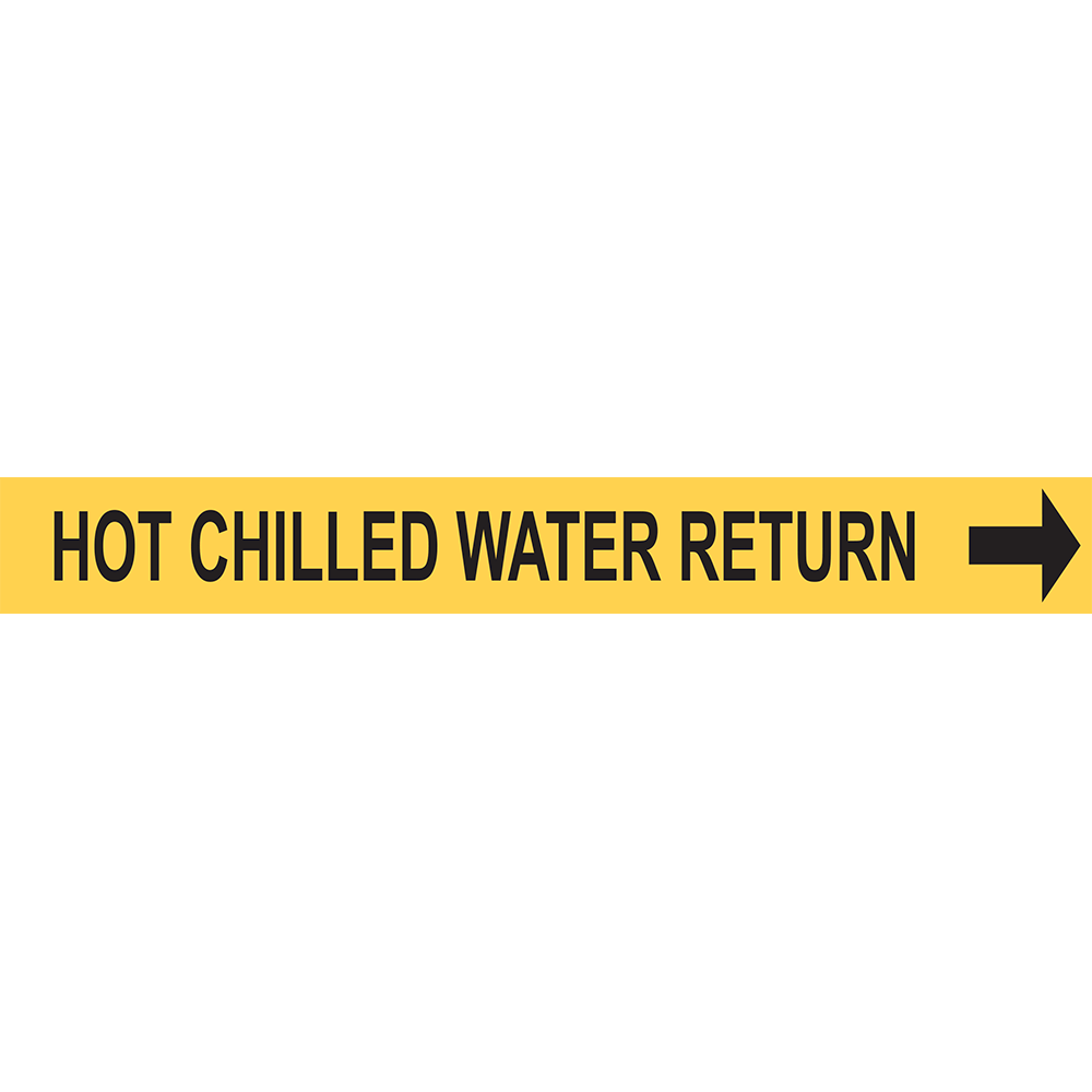 PRE-2007 ANSI HOT CHILLED WATER RETURN PIPE MARKER - DuraLabel