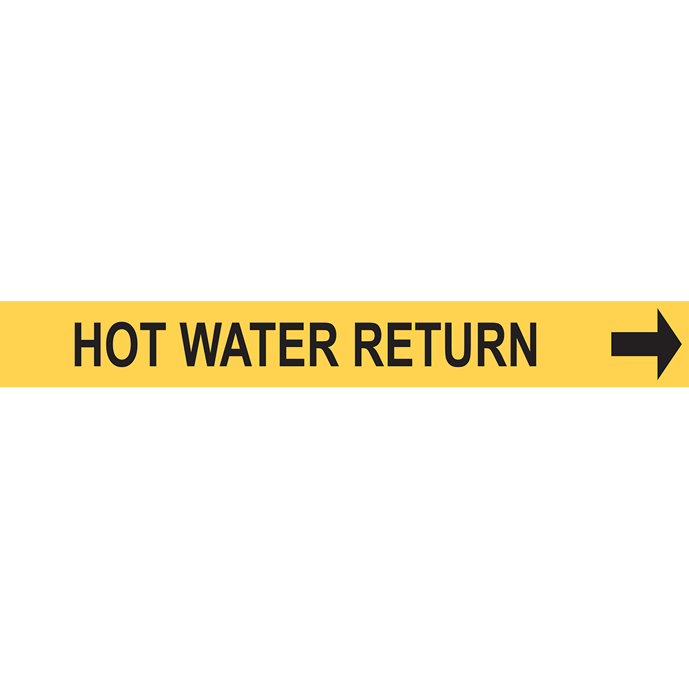PRE-2007 ANSI HOT WATER RETURN PIPE MARKER - DuraLabel