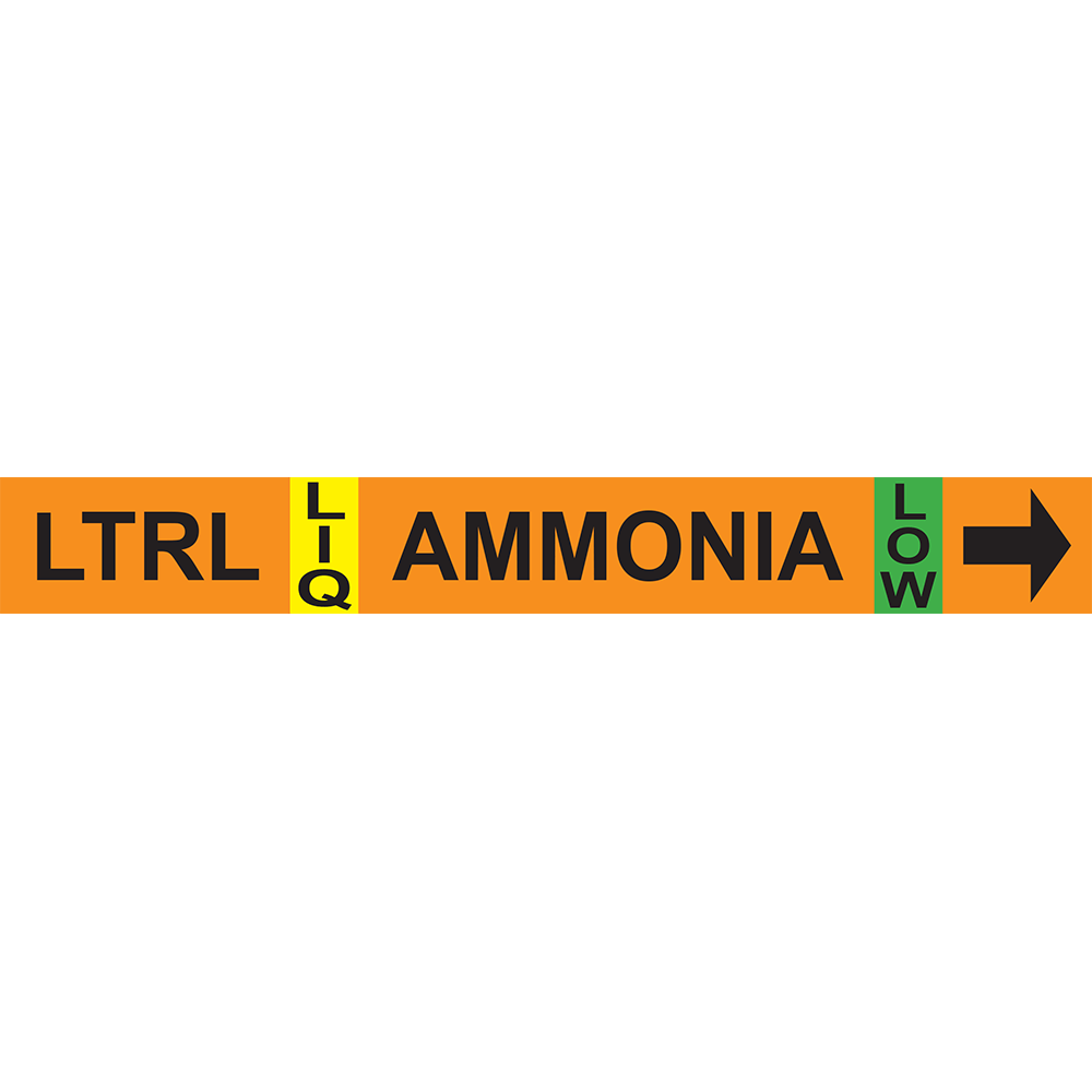 Low Temperature Recirculated Liquid Ammonia | Pipe Markers